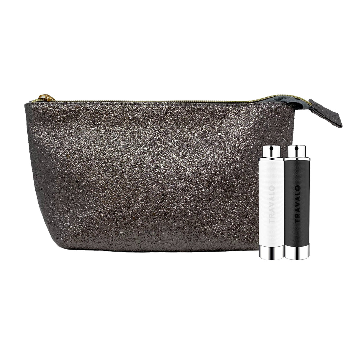 Travalo Walzer in Black & White + Titanium Sparkle Cosmetic Bag – Youzey