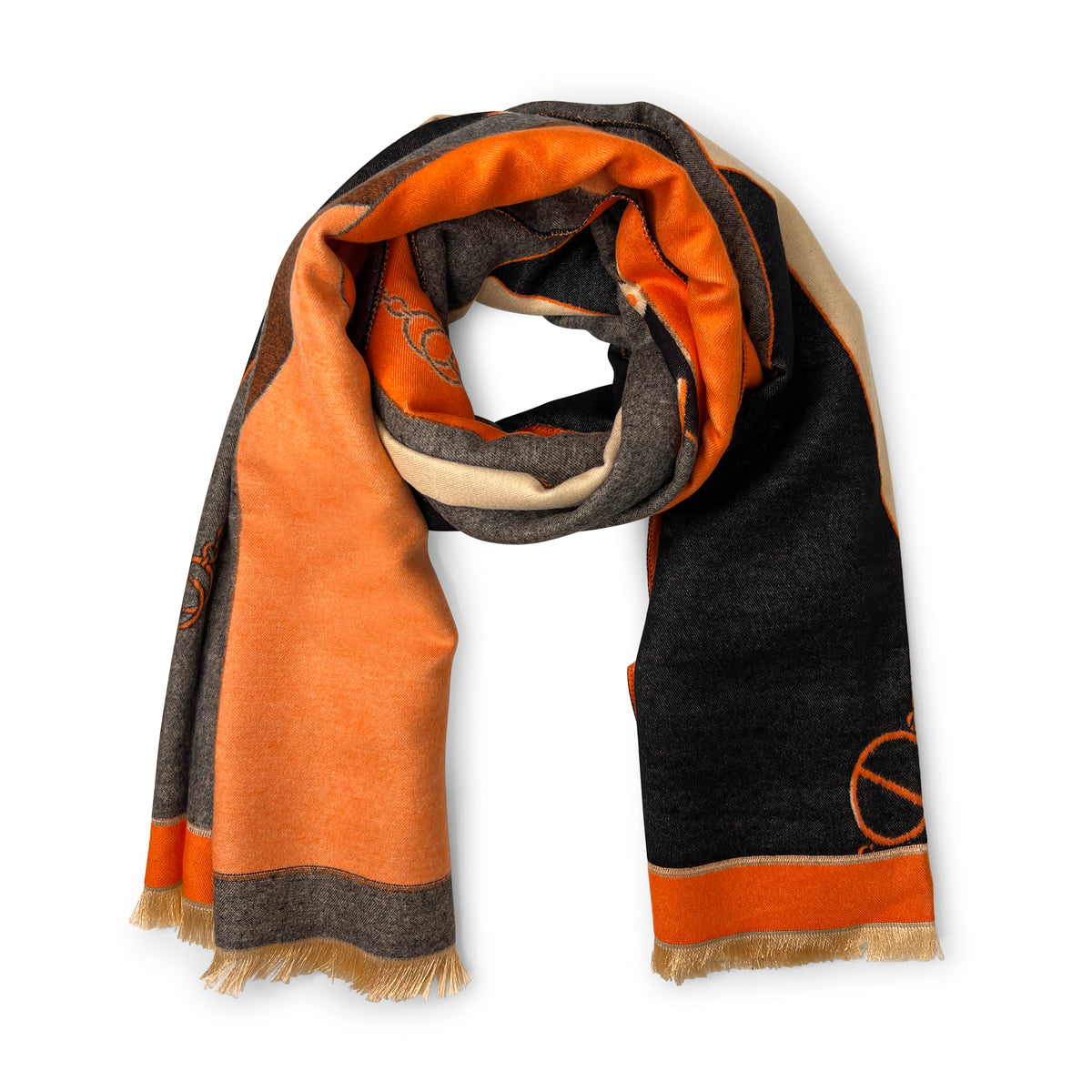Harper & Hyde Broad Lines and Links Ultrasoft Pashmina – Youzey