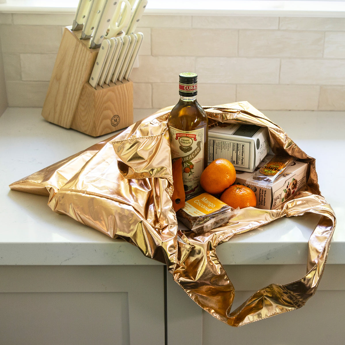 Reusable Shopping Bag - Metallic Gold – Youzey